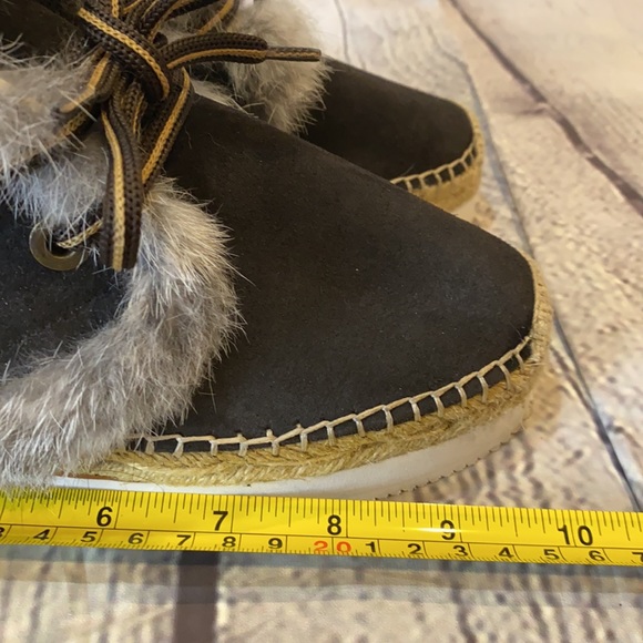 See By Chloe | Shoes | See By Chloe Suede Fur Espadrilles Lace Up ...